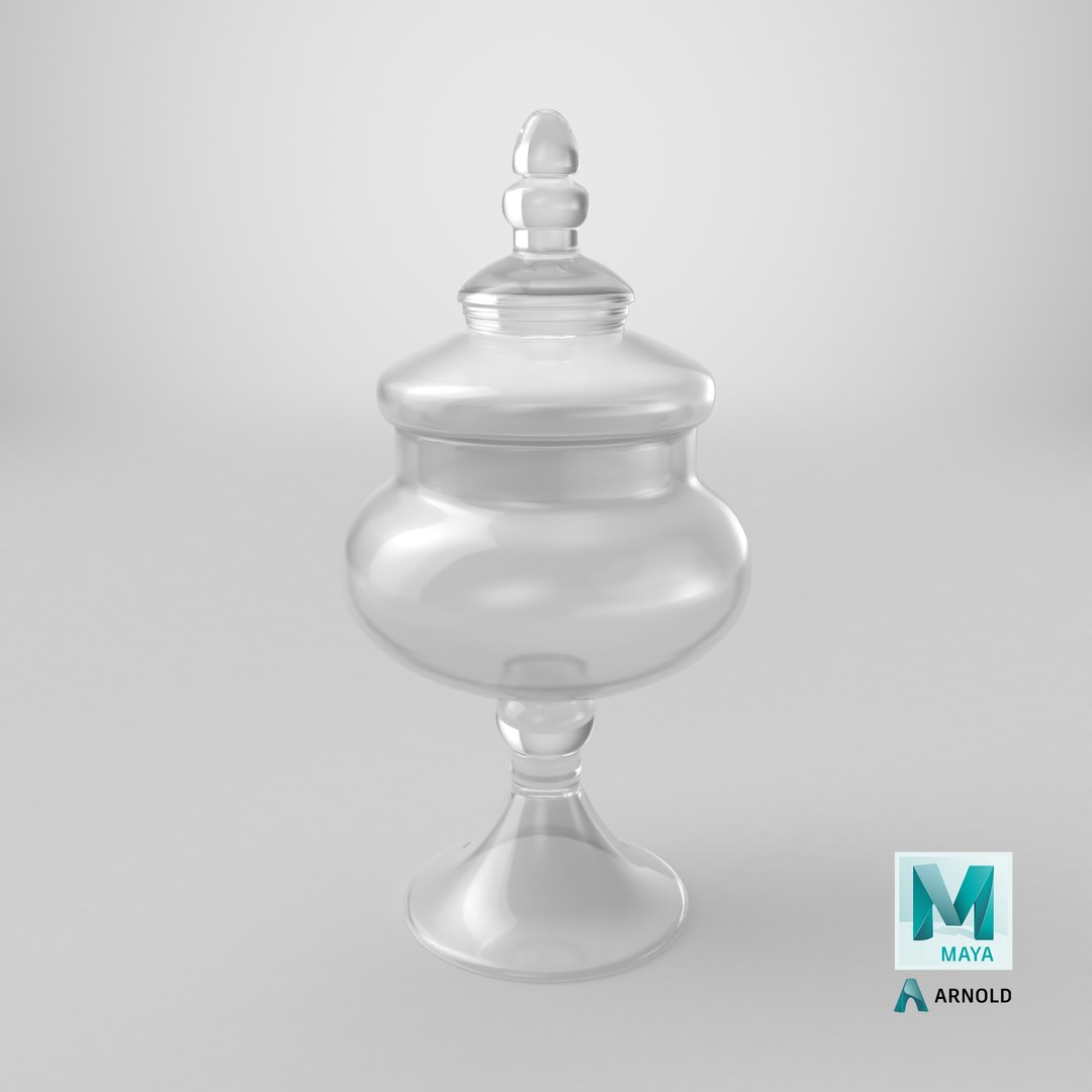 3D Model Glass Candy Jar - TurboSquid 2208098