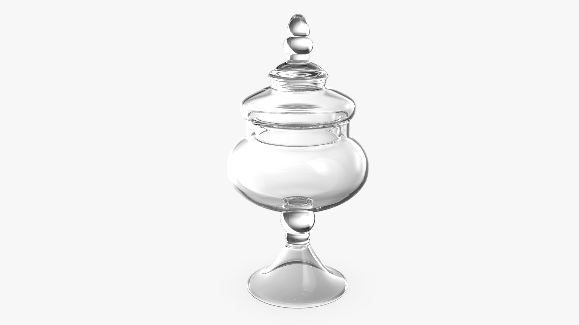3D Model Glass Candy Jar - TurboSquid 2208098