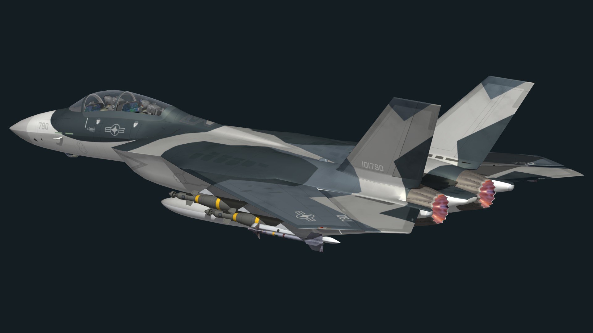 3D Fictional Fighter Jet Camo - TurboSquid 2111779