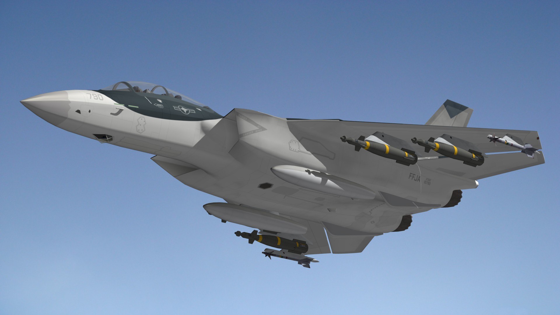 3D Fictional Fighter Jet Camo - TurboSquid 2111779