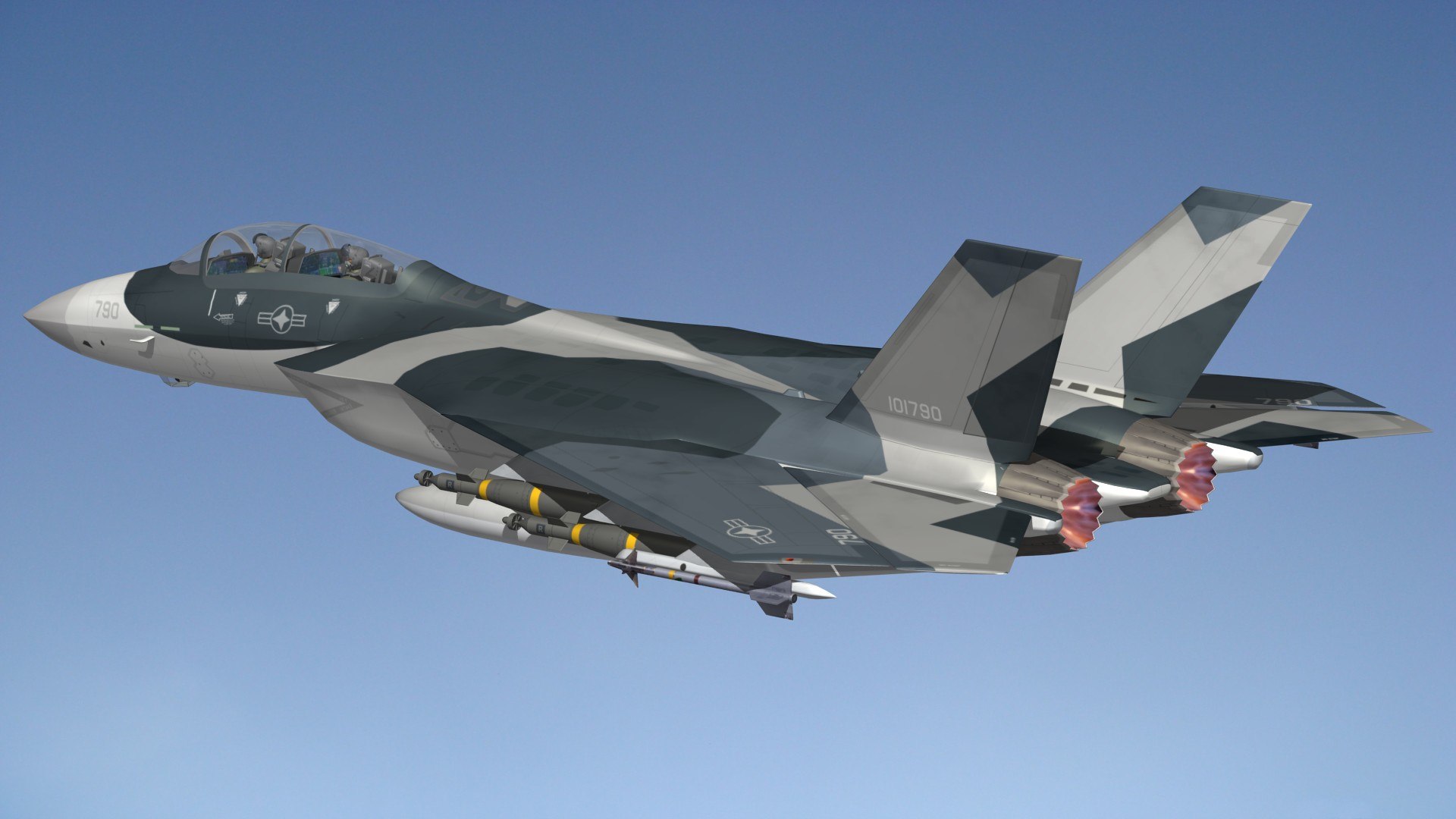 3D Fictional Fighter Jet Camo - TurboSquid 2111779