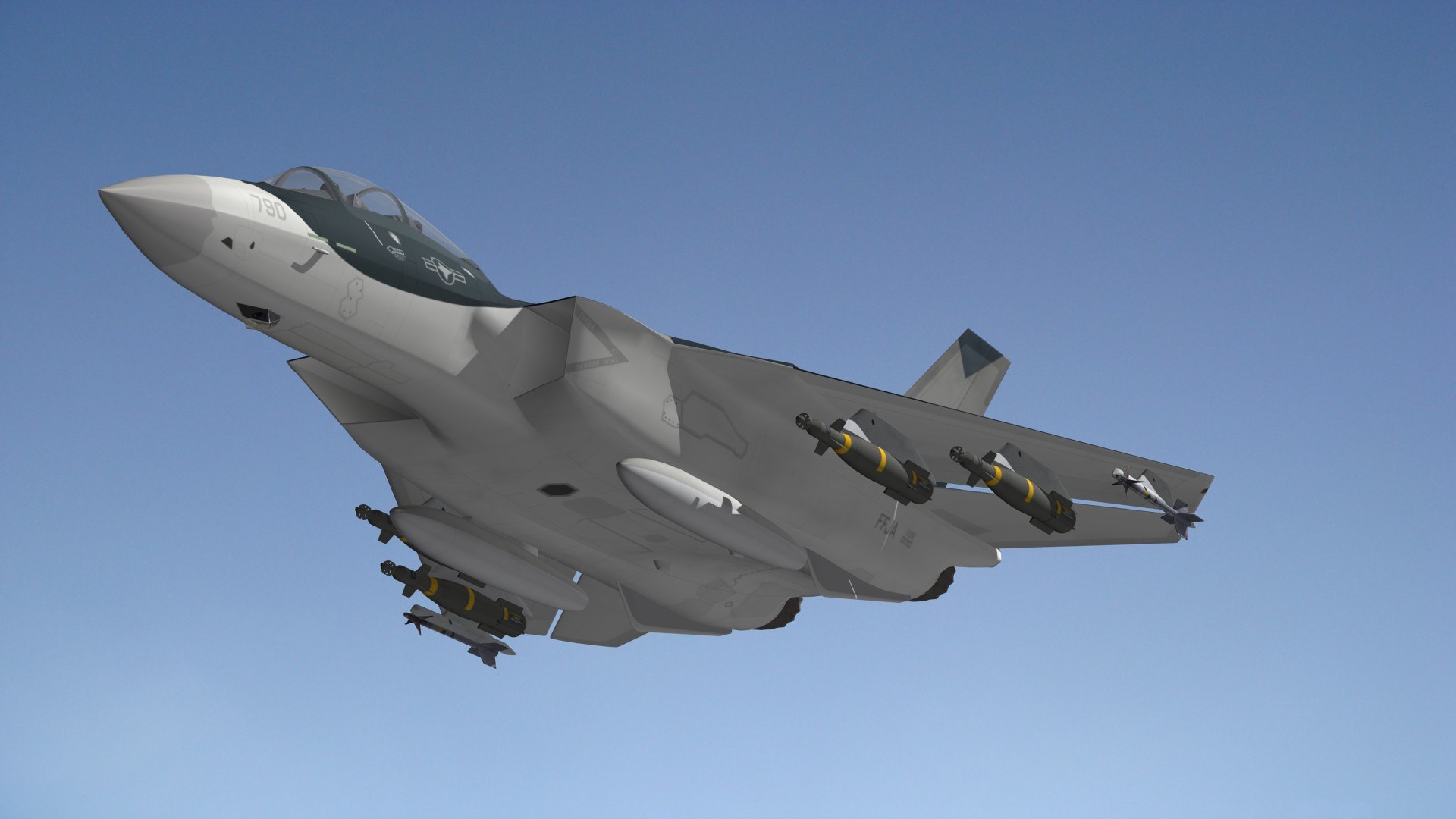 3D Fictional Fighter Jet Camo - TurboSquid 2111779