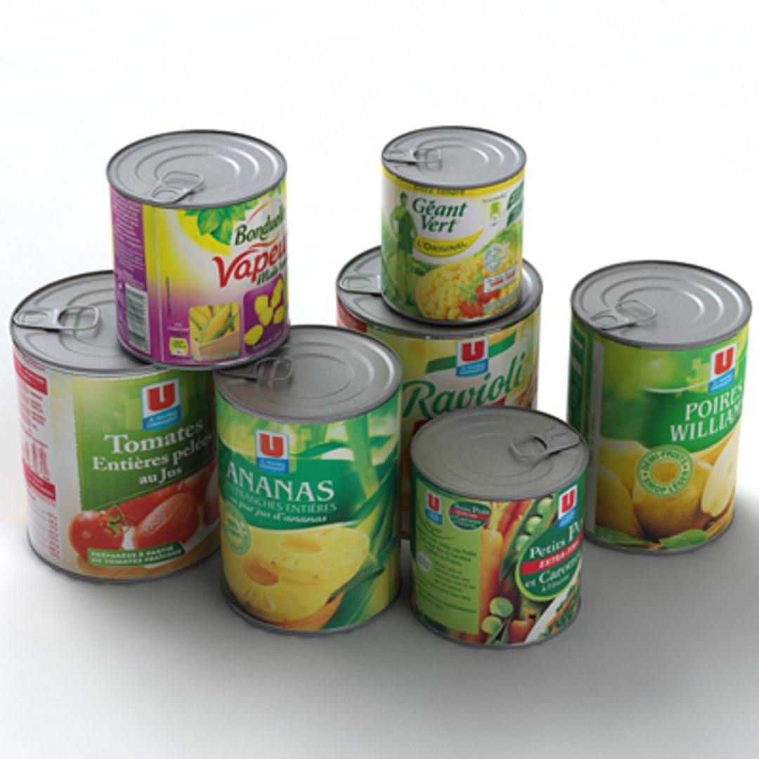 3d Model Canned Food