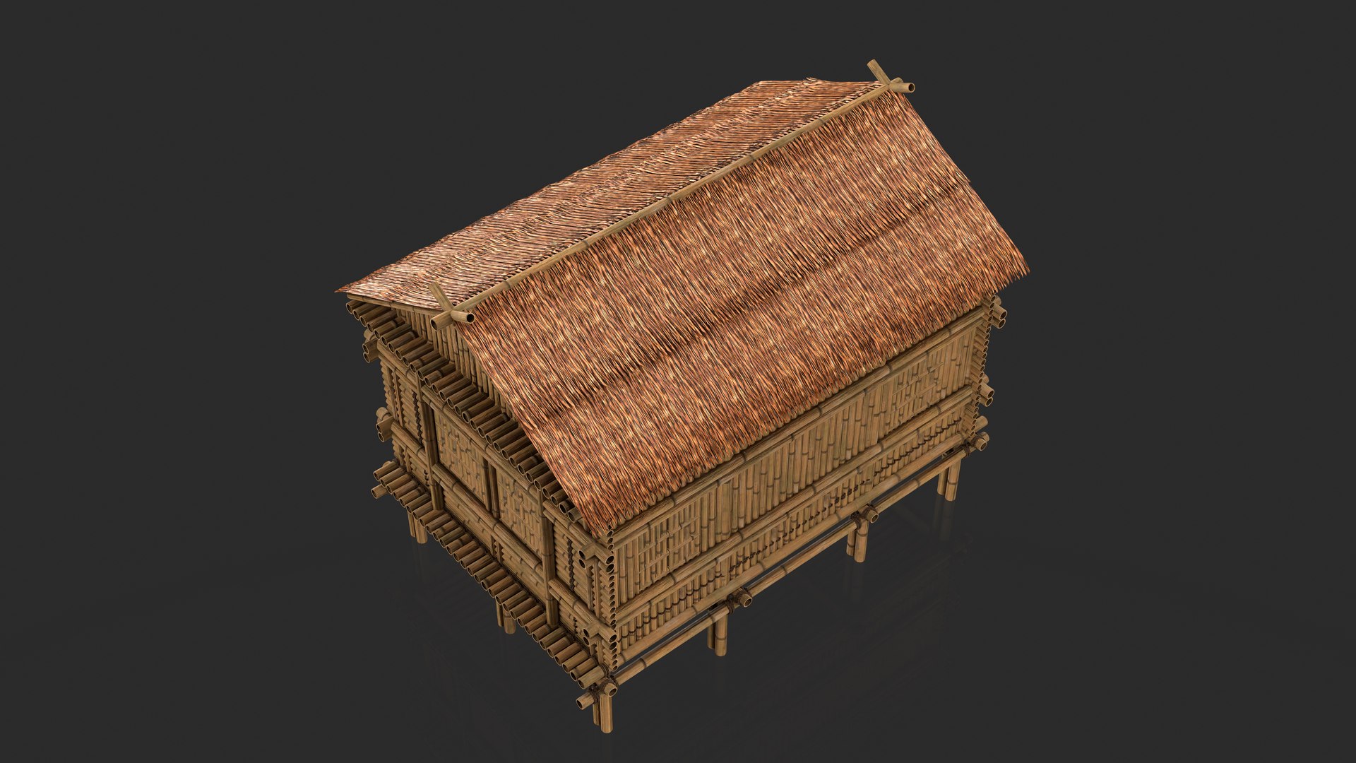 3D Bamboo House 1 - Jungle Hut - TurboSquid 2336879