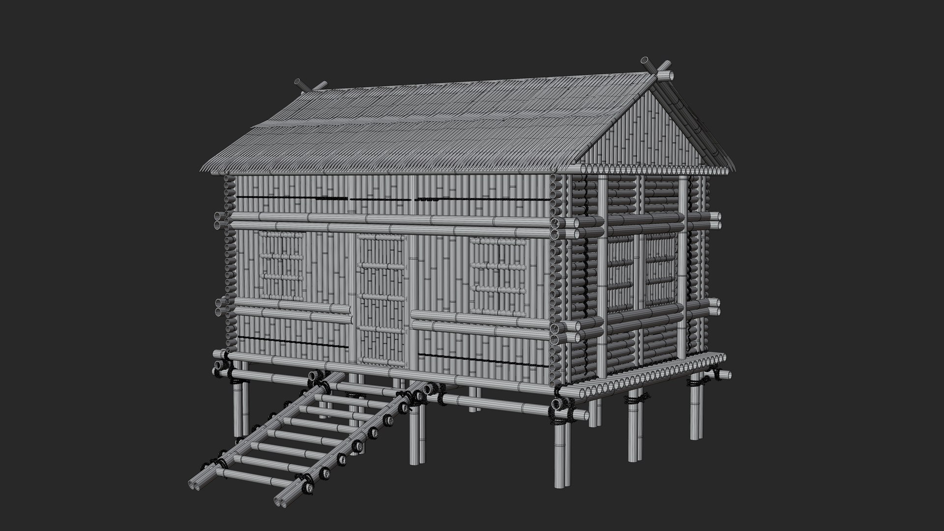 3D Bamboo House 1 - Jungle Hut - TurboSquid 2336879