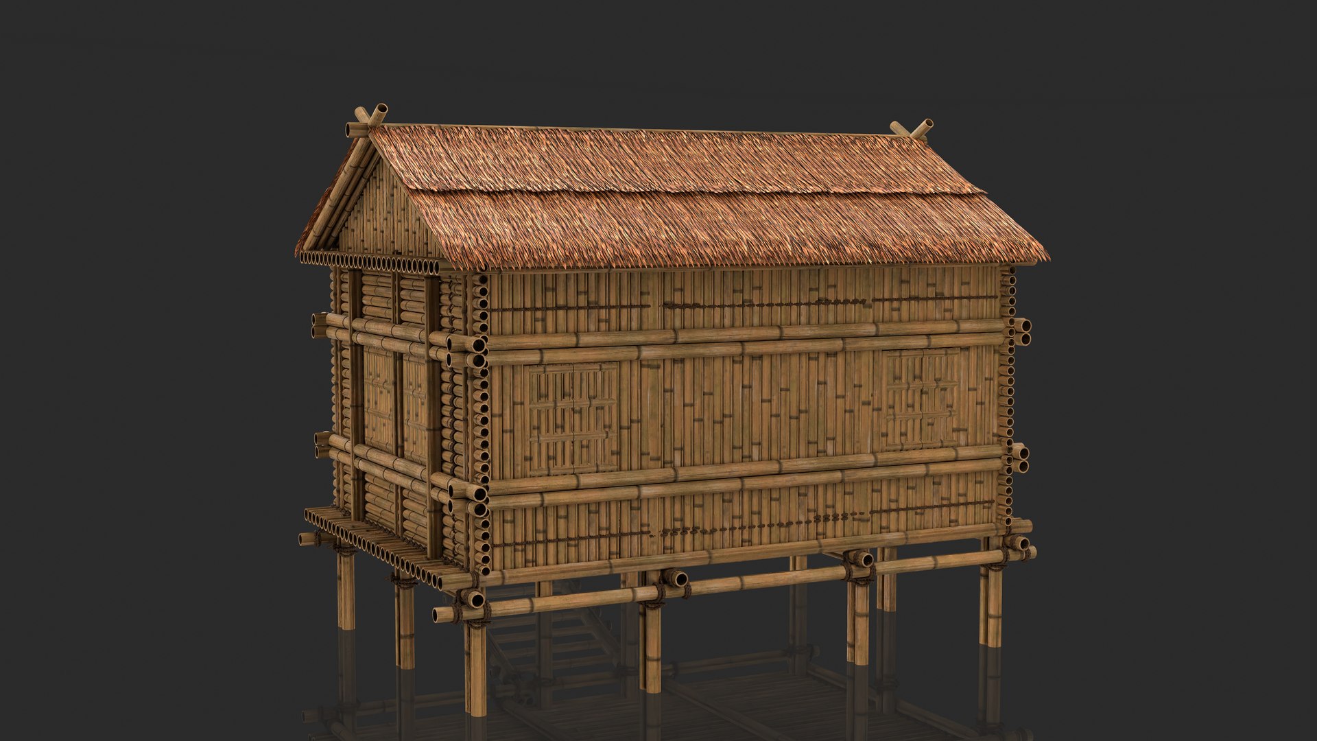 3D Bamboo House 1 - Jungle Hut - TurboSquid 2336879