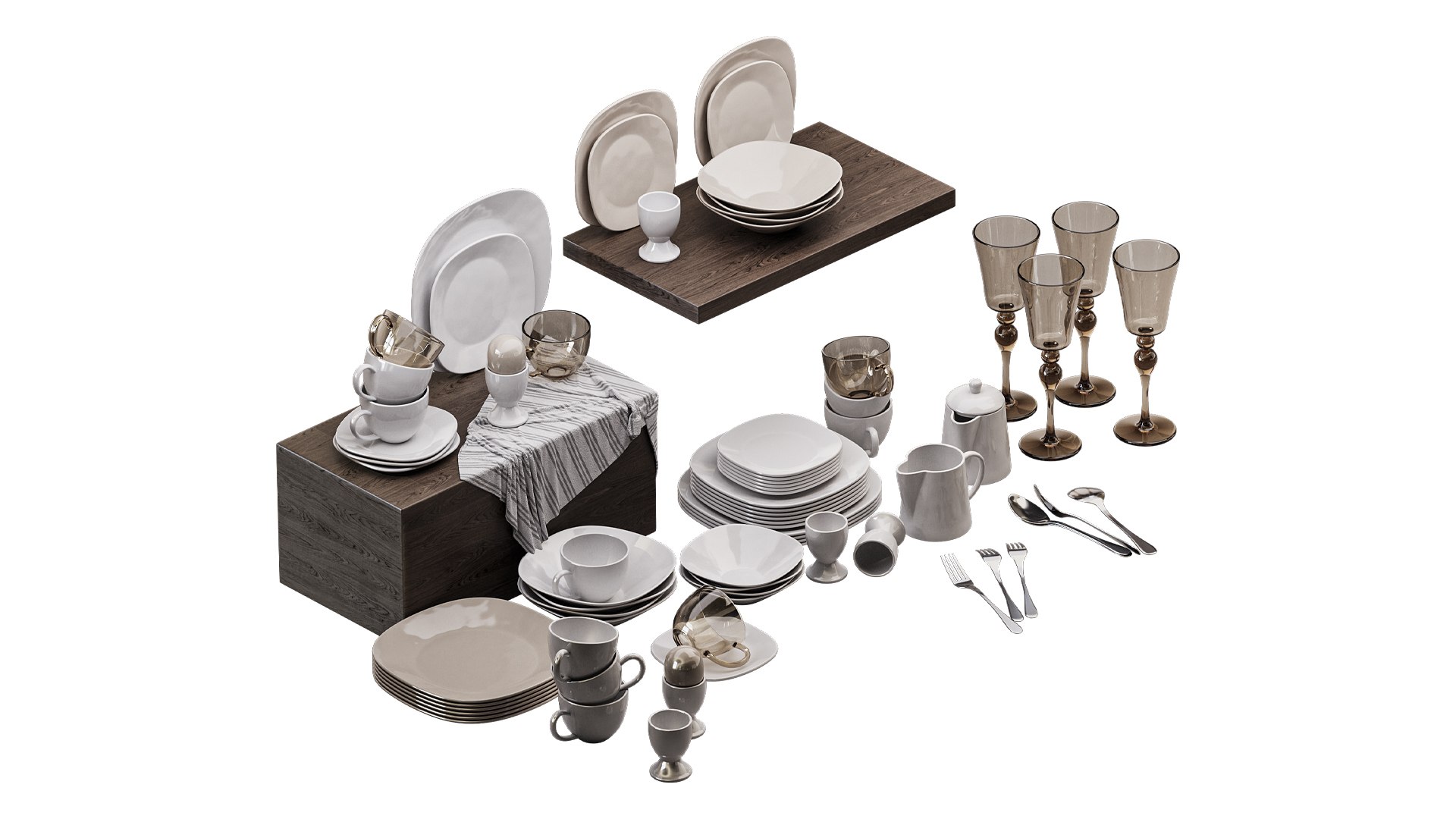 3D Dish Set 2 - TurboSquid 2366042