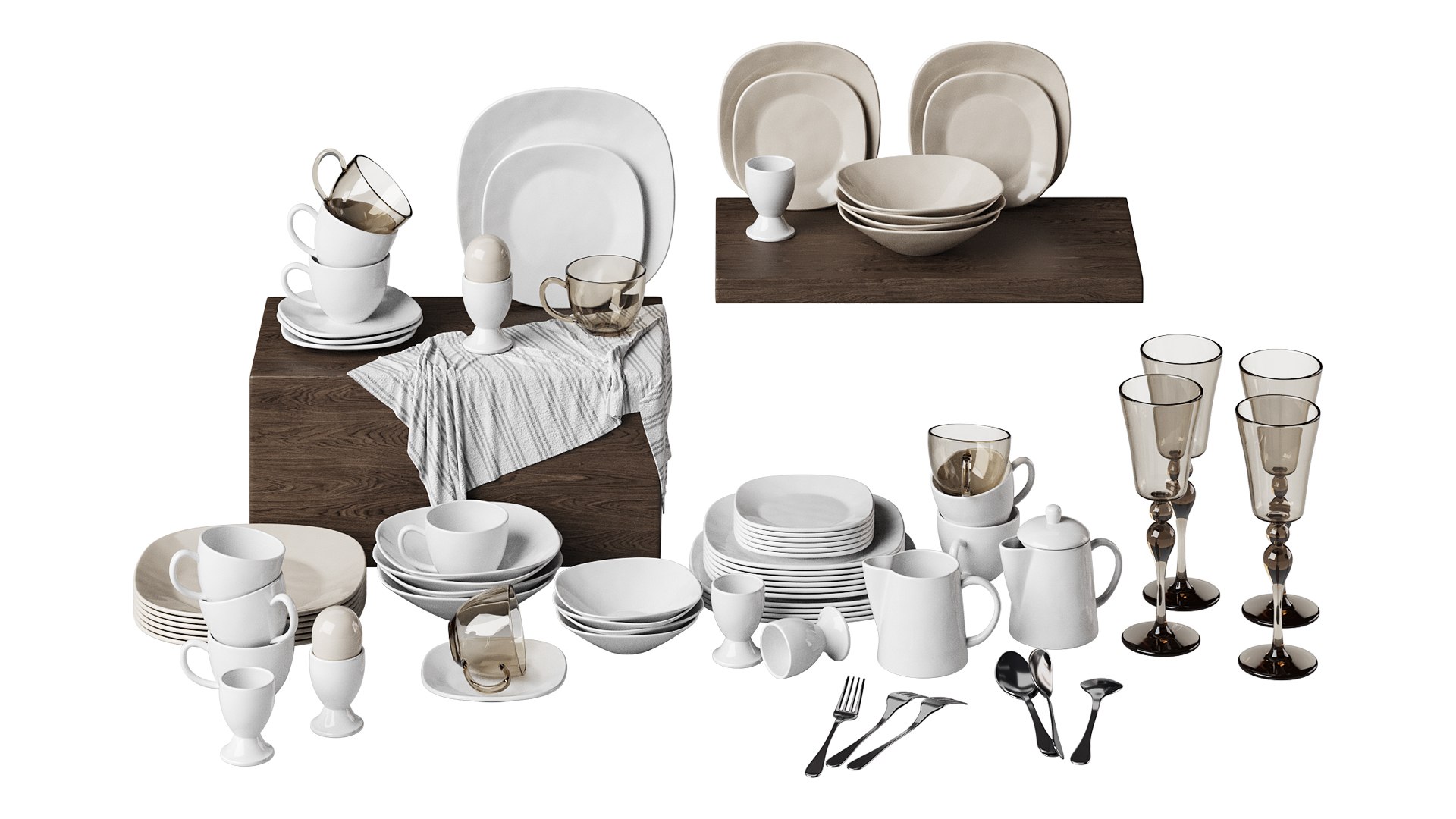 3D Dish Set 2 - TurboSquid 2366042