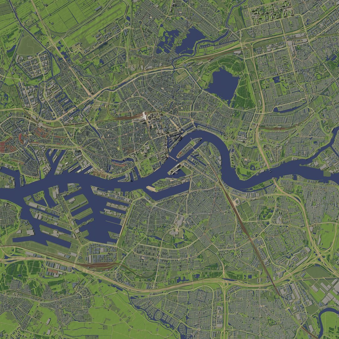 3D Rotterdam Netherlands - City And Urban Model - TurboSquid 2254524