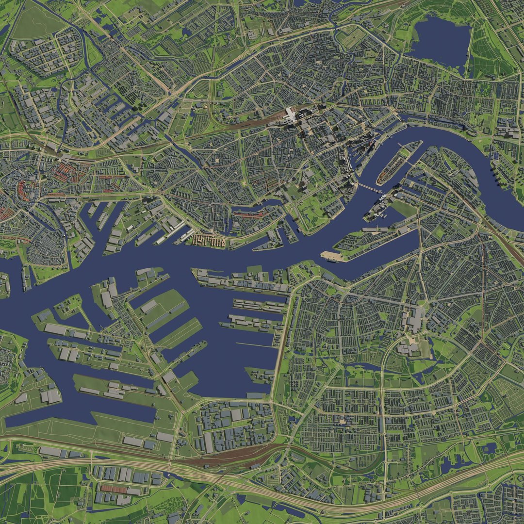 3D Rotterdam Netherlands - City And Urban Model - TurboSquid 2254524