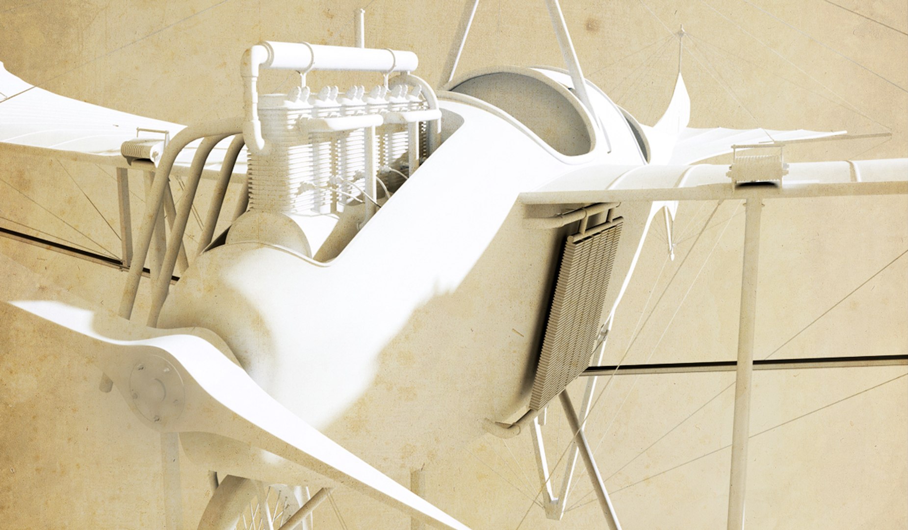 Taube Airplane 3d X
