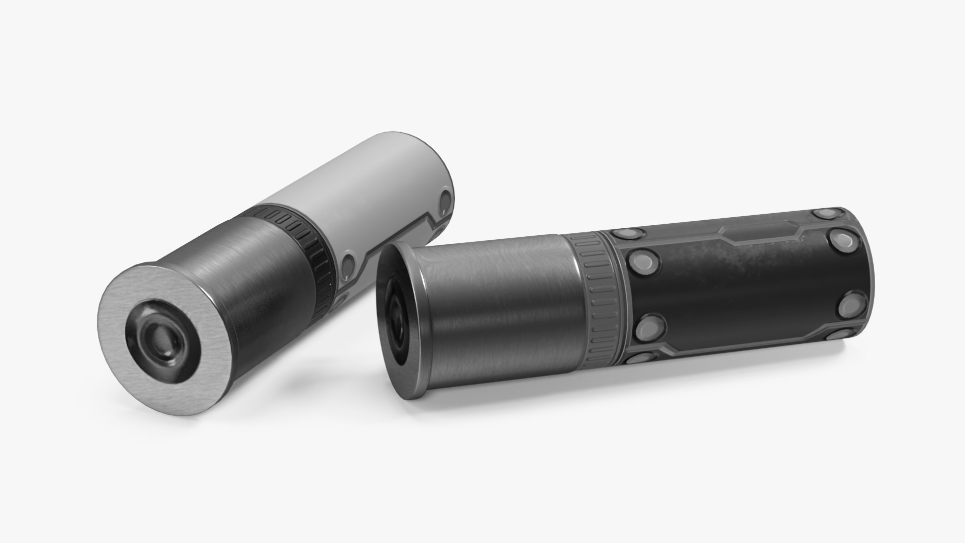 Set Of Futuristic Rifle Cartridges 3D Model - TurboSquid 2194832