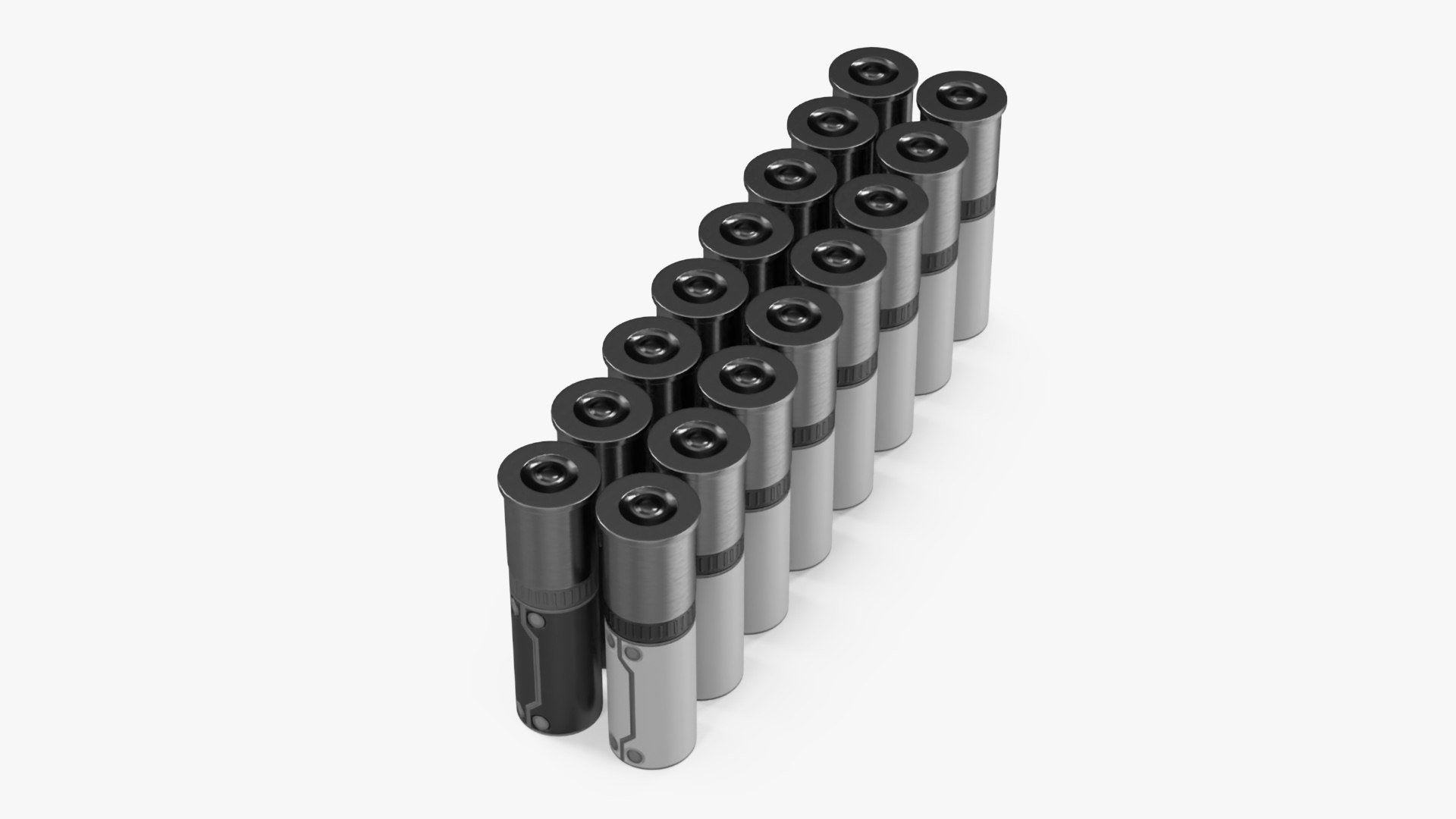 Set Of Futuristic Rifle Cartridges 3D Model - TurboSquid 2194832