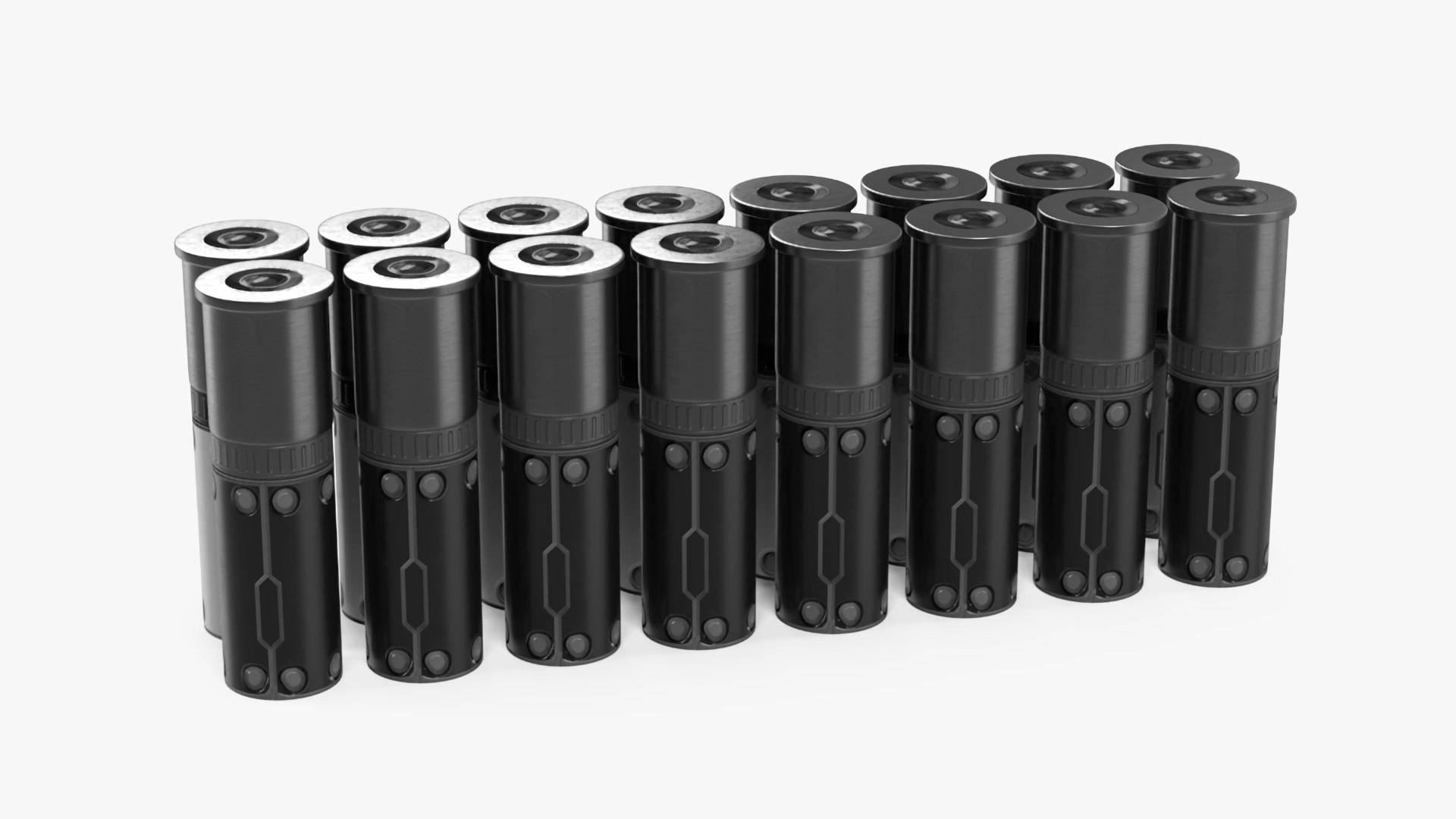 Set Of Futuristic Rifle Cartridges 3D Model - TurboSquid 2194832