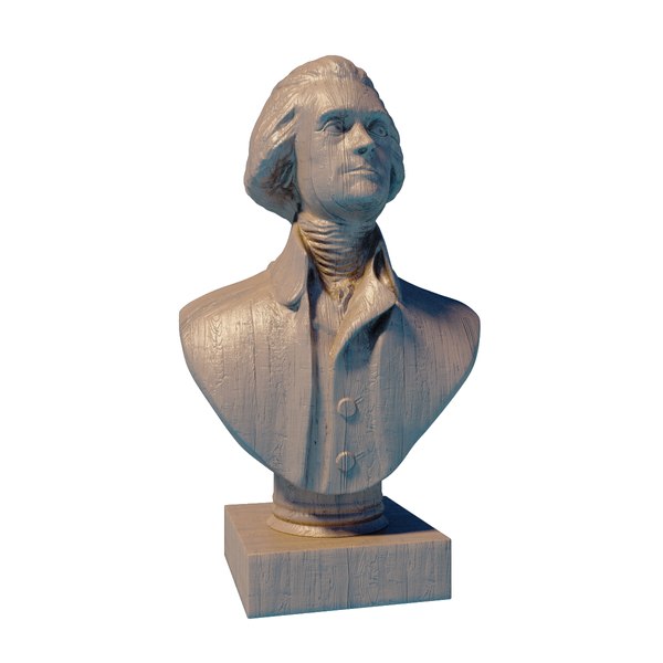 3d thomas jefferson bust
