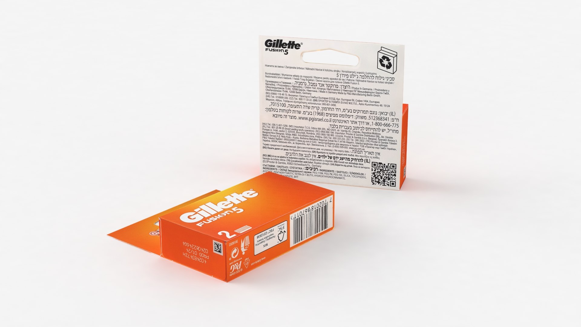 Gillette Fusion 5 2pcs Package Box 2024 Model - TurboSquid 2215996