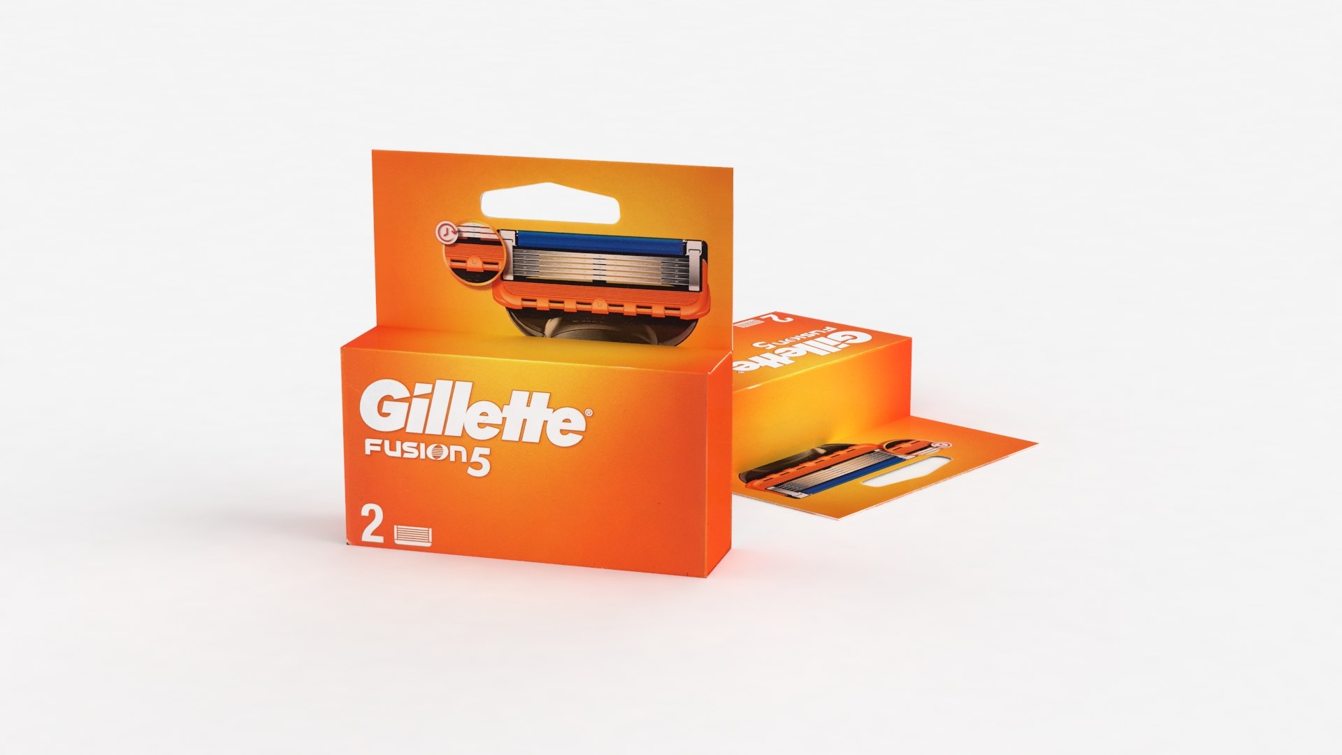 Gillette Fusion 5 2pcs Package Box 2024 Model - TurboSquid 2215996