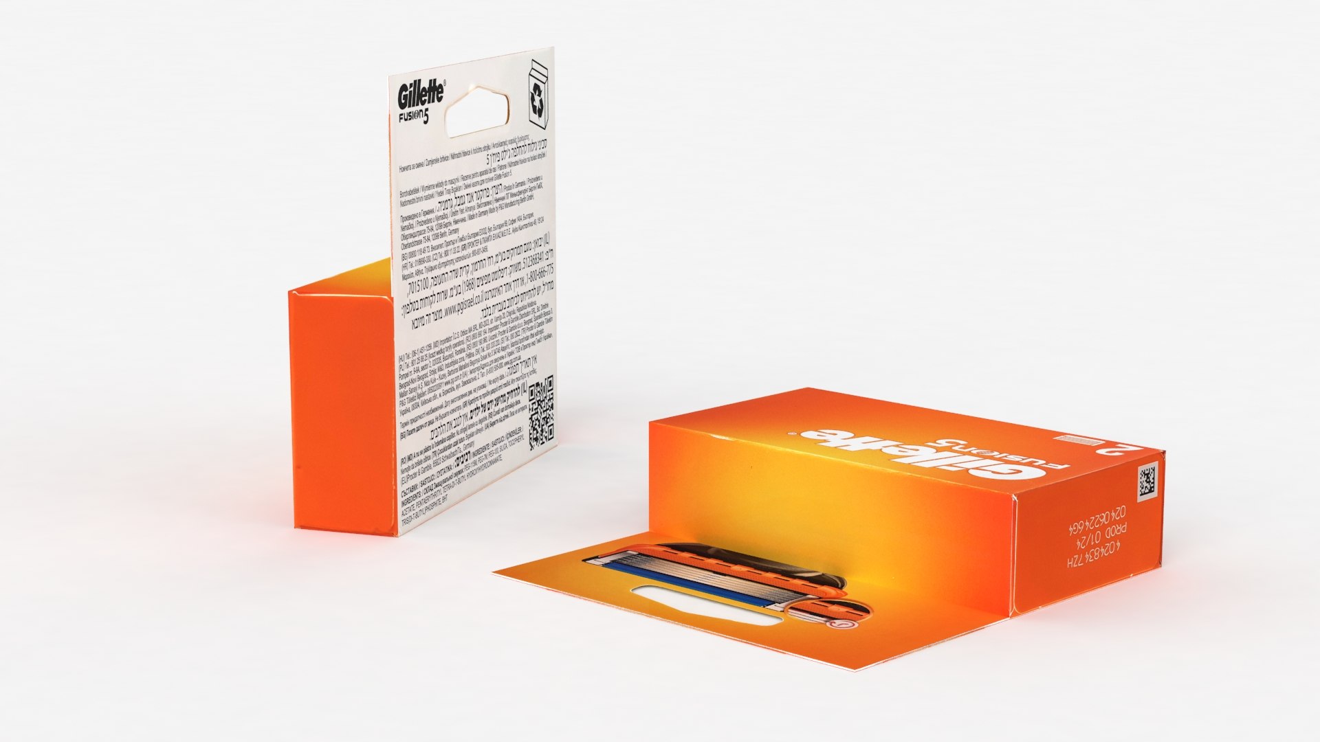 Gillette Fusion 5 2pcs Package Box 2024 Model - TurboSquid 2215996