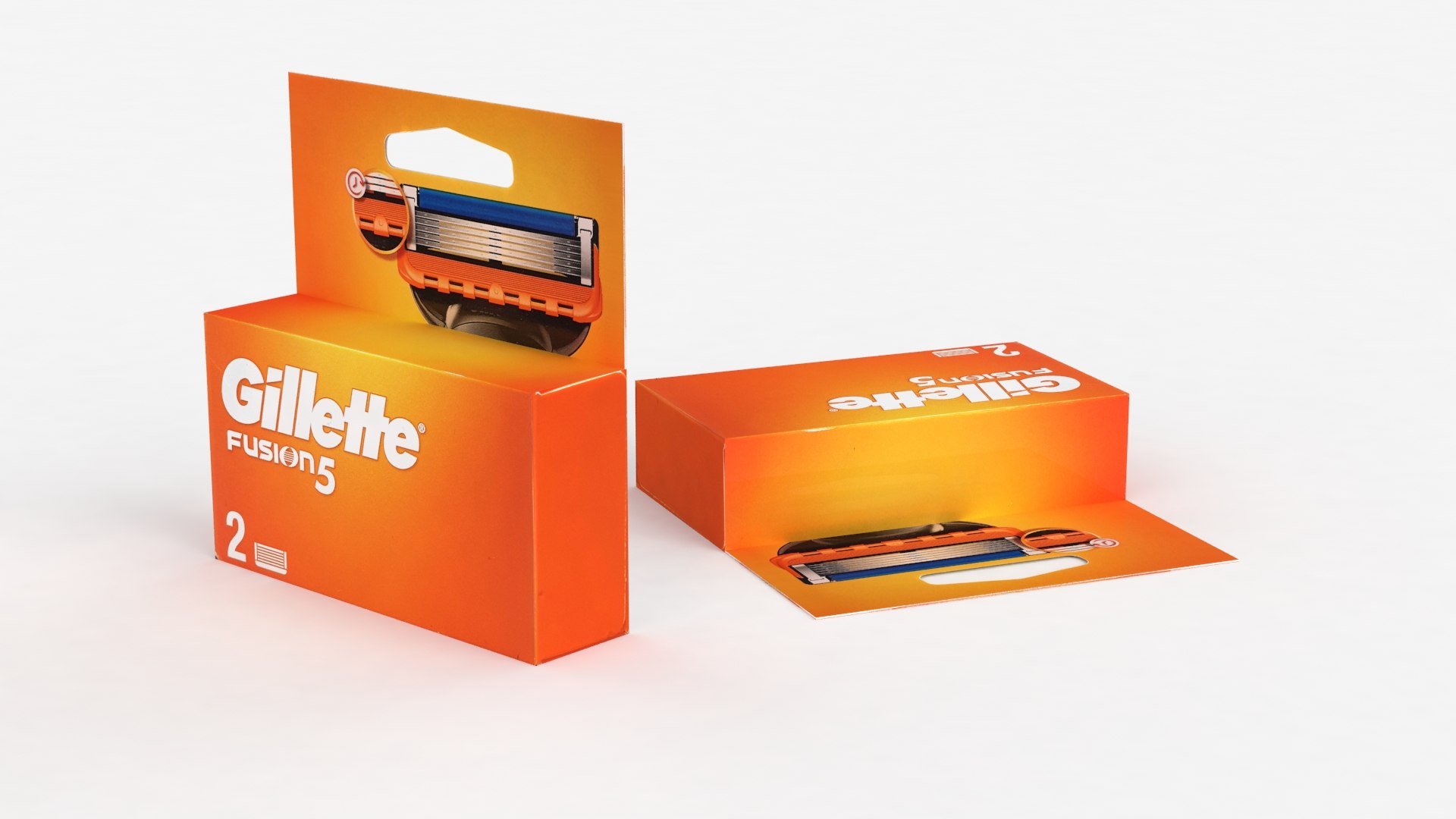 Gillette Fusion 5 2pcs Package Box 2024 Model - TurboSquid 2215996