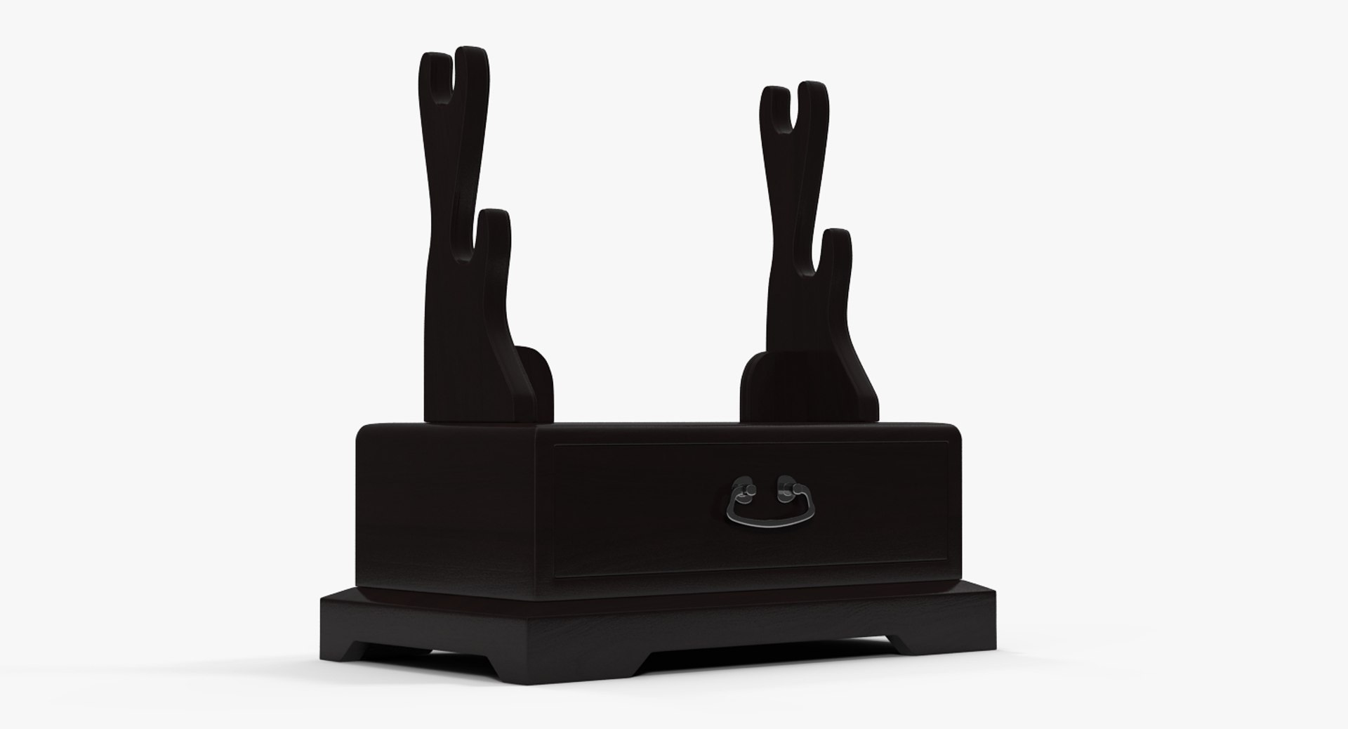 double katana stand drawer 3d model