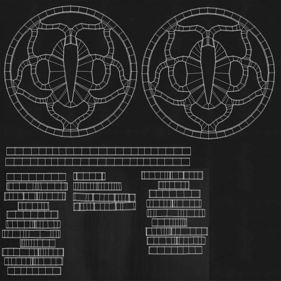 double katana stand drawer 3d model