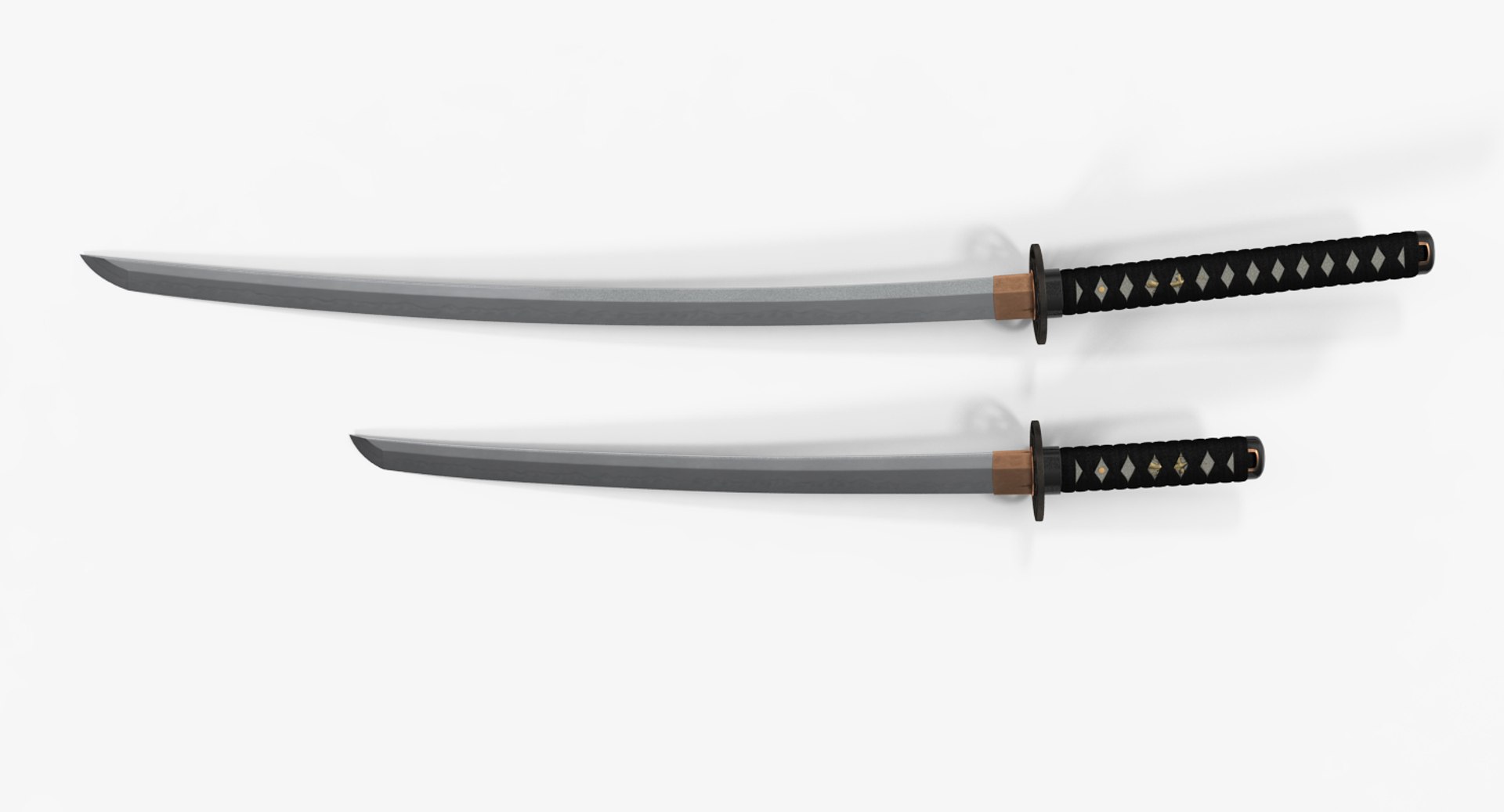 double katana stand drawer 3d model