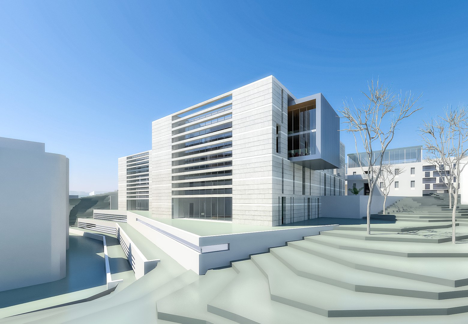 3D Campus Buildings Set 01 - TurboSquid 1751131