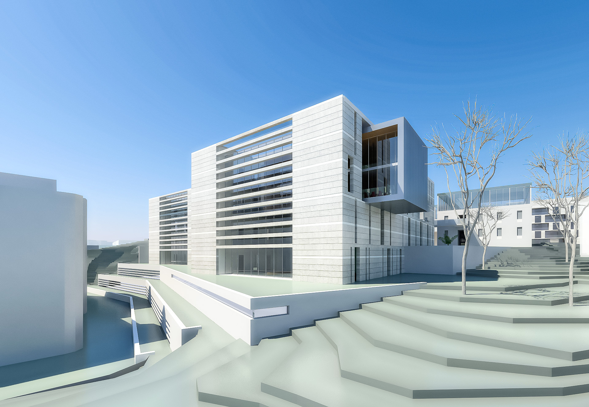 3D Campus Buildings Set 01 - TurboSquid 1751131