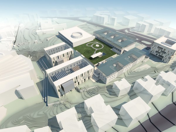 3D Campus Buildings Set 01 - TurboSquid 1751131