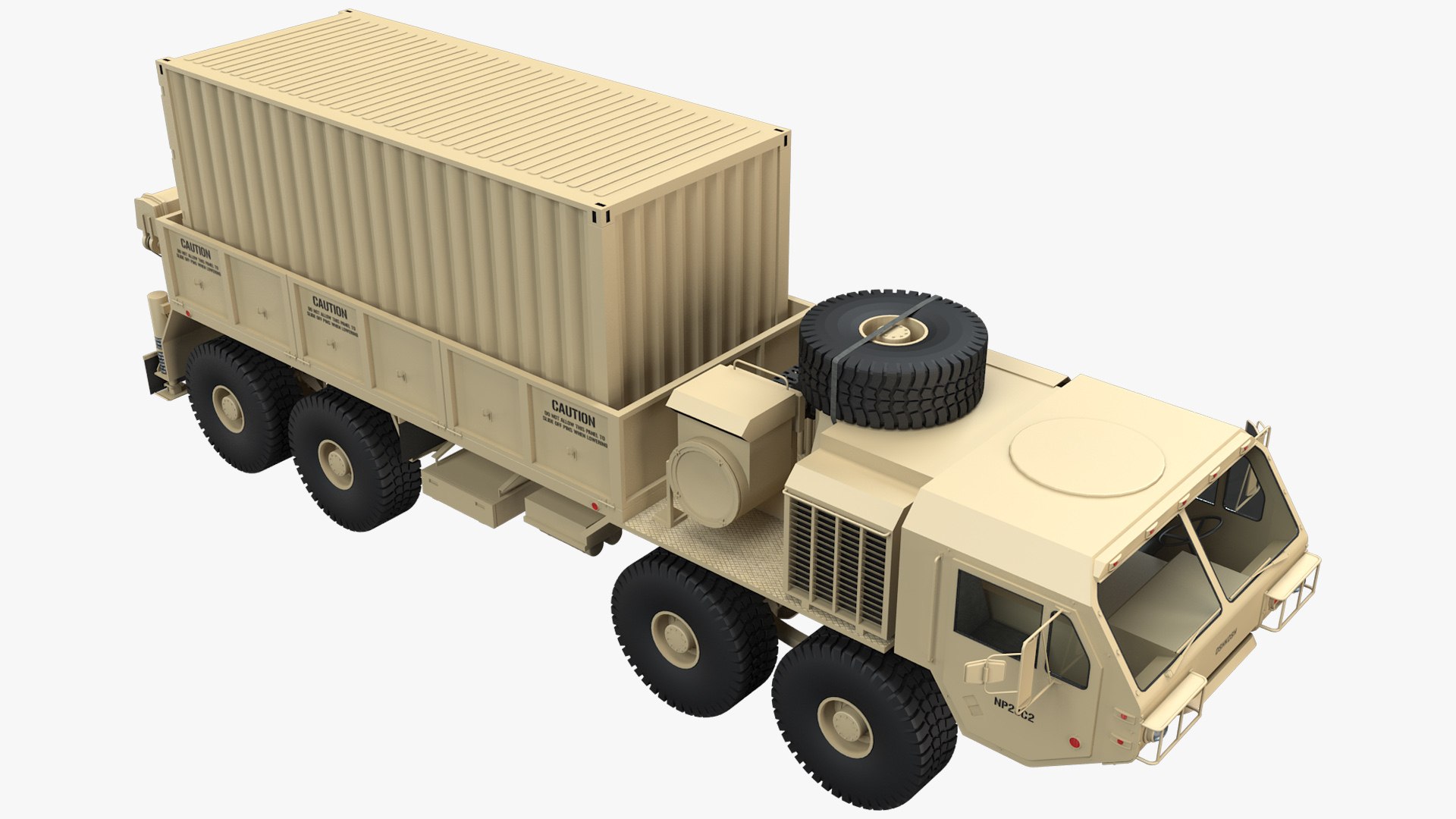 3D HEMTT Heavy Mobility Tactical Cargo Truck With Container ...
