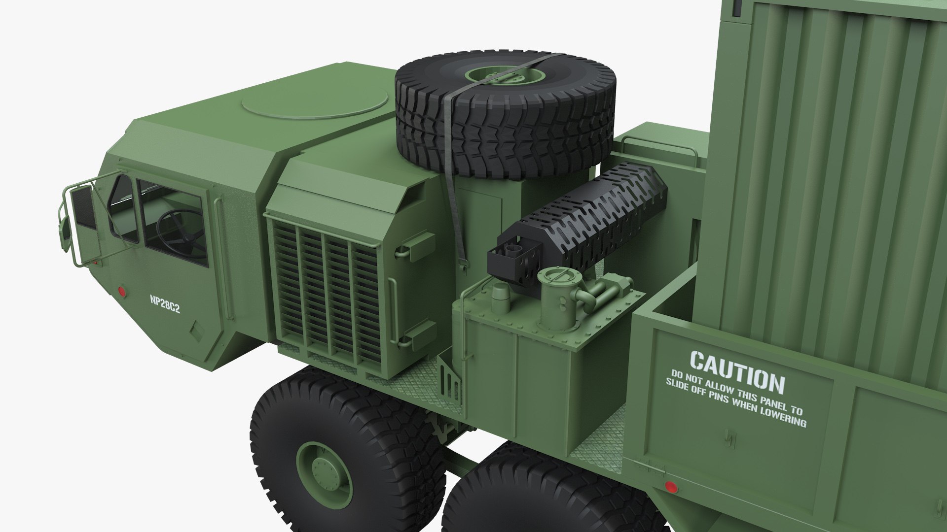 3D HEMTT Heavy Mobility Tactical Cargo Truck With Container ...