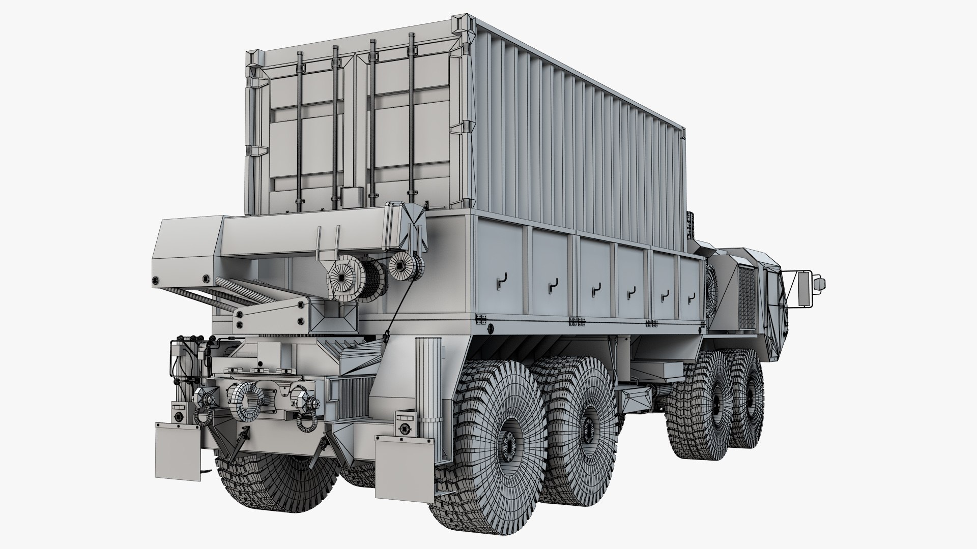 3D HEMTT Heavy Mobility Tactical Cargo Truck With Container ...