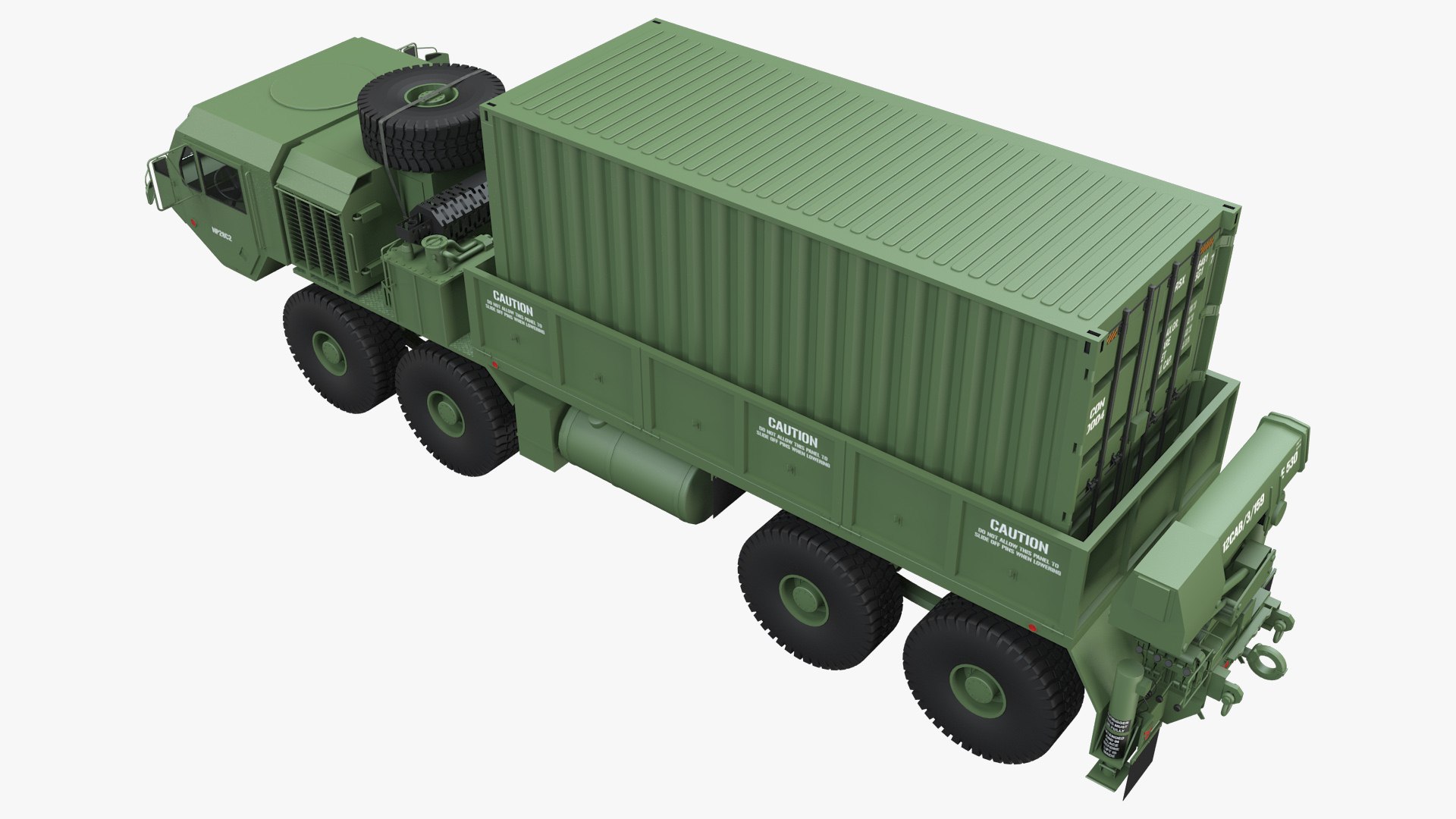 3D HEMTT Heavy Mobility Tactical Cargo Truck With Container ...