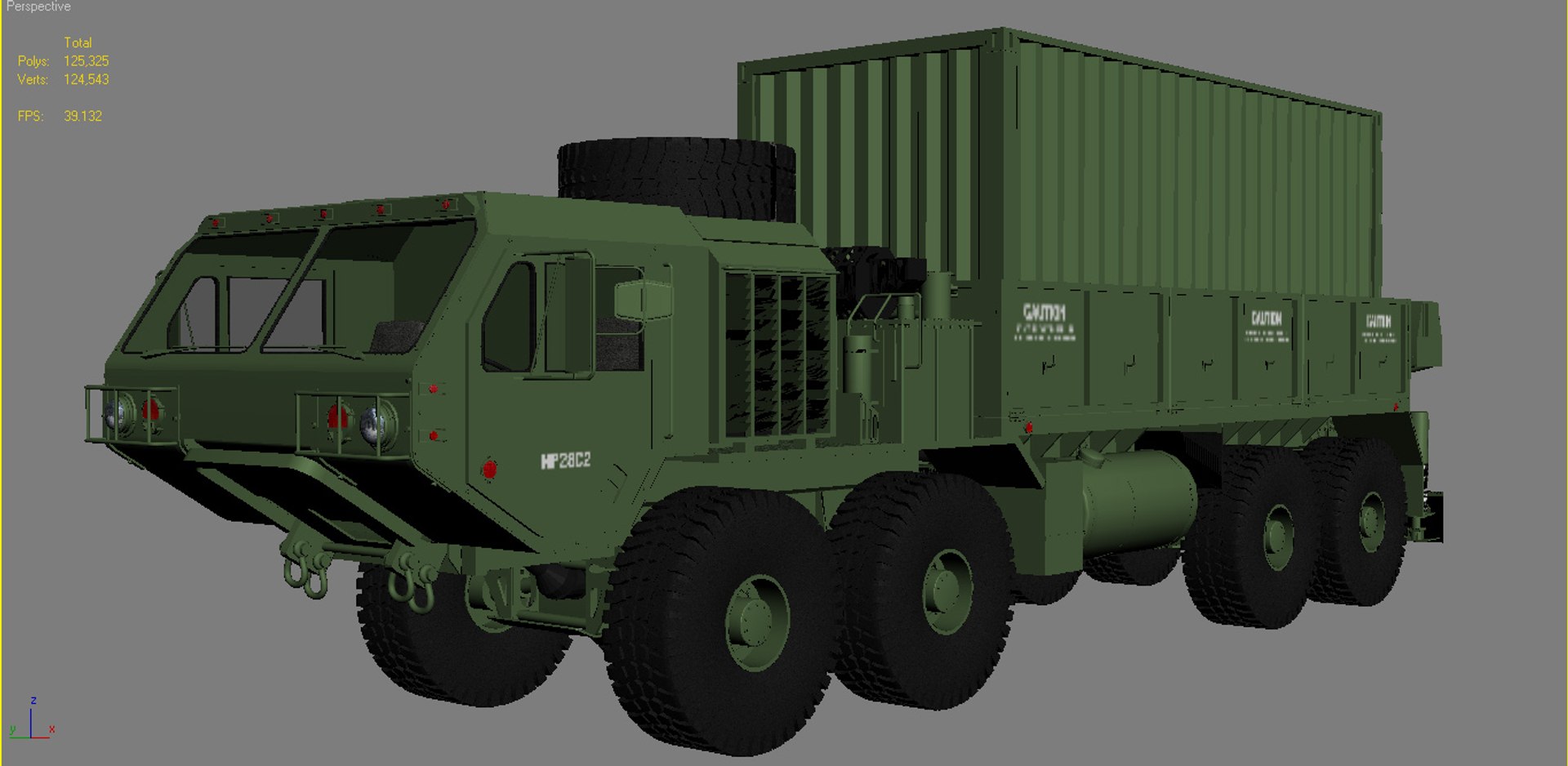 3D HEMTT Heavy Mobility Tactical Cargo Truck With Container ...