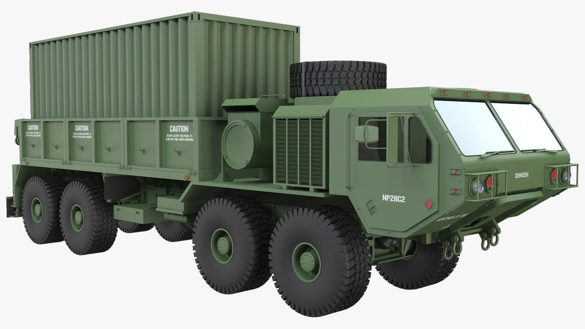 3D HEMTT Heavy Mobility Tactical Cargo Truck With Container ...