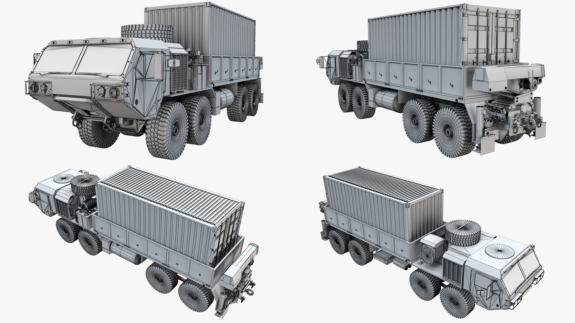 3D HEMTT Heavy Mobility Tactical Cargo Truck With Container ...