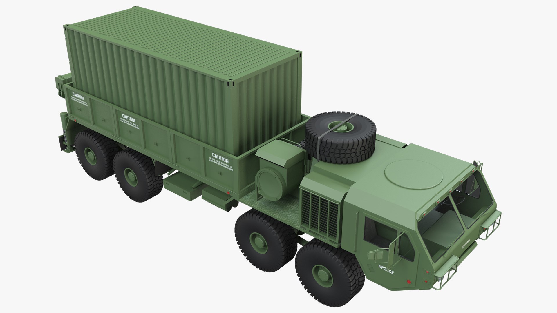 3D HEMTT Heavy Mobility Tactical Cargo Truck With Container ...