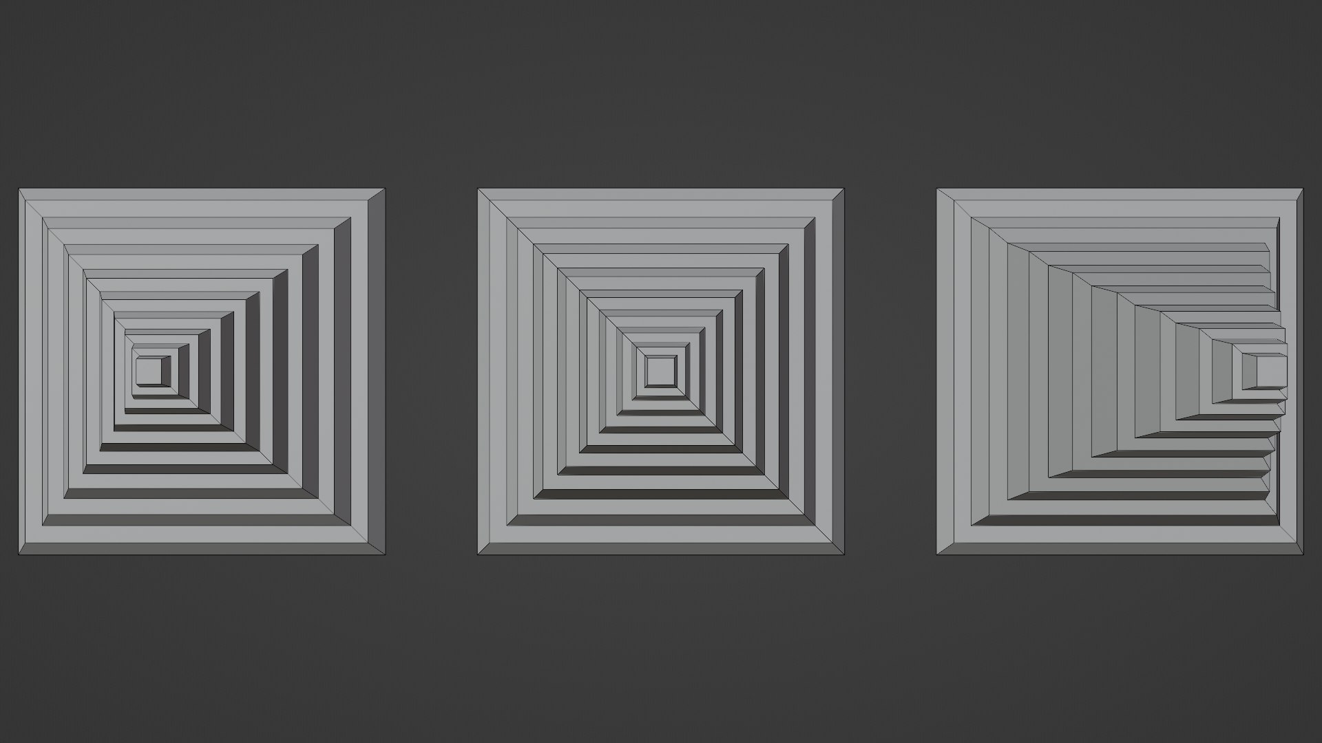 3D Curved Staired Pyramid 3 Shapes Model - TurboSquid 2036088