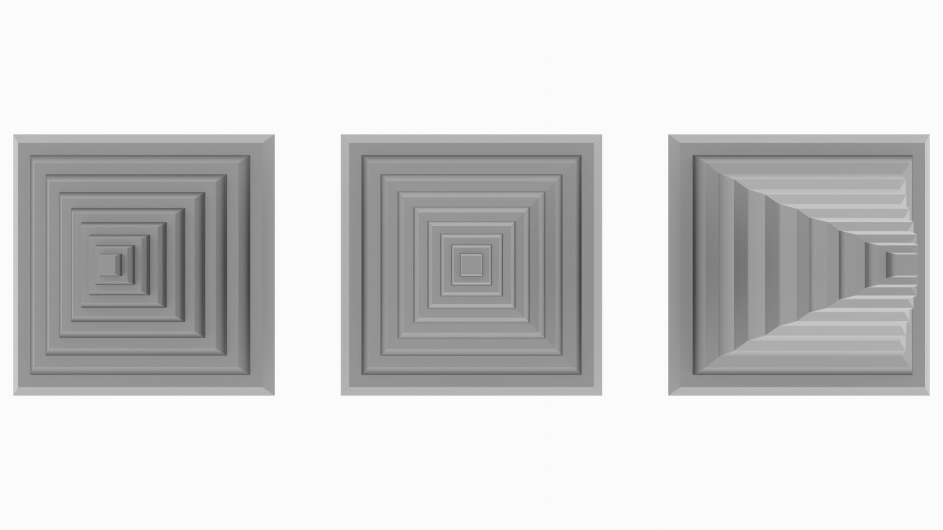 3D Curved Staired Pyramid 3 Shapes Model - TurboSquid 2036088