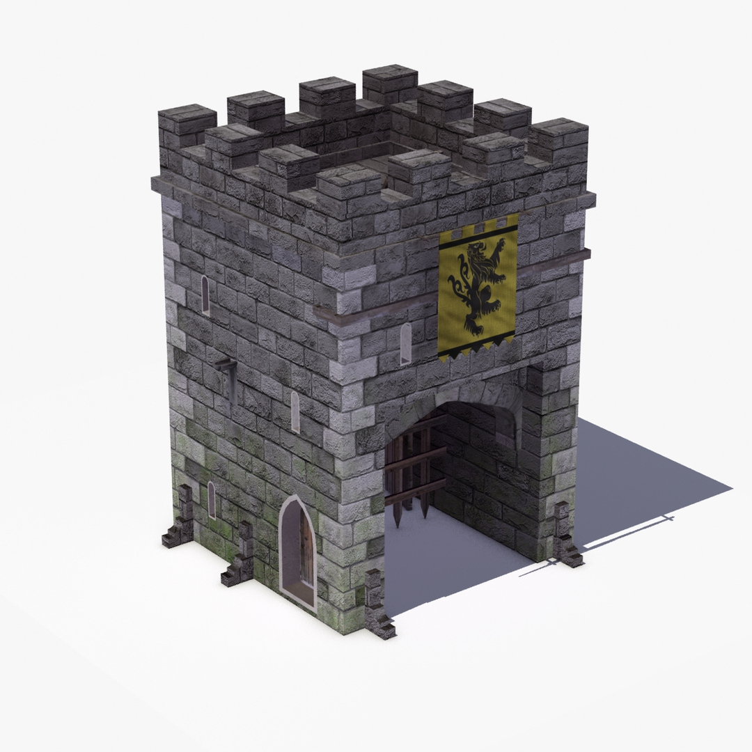 3d Medieval Castle Gatehouse Model