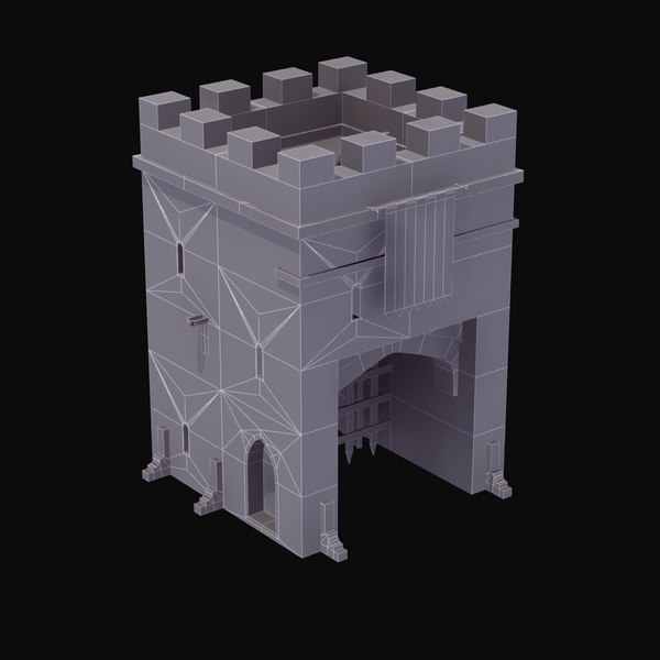 3d medieval castle gatehouse model
