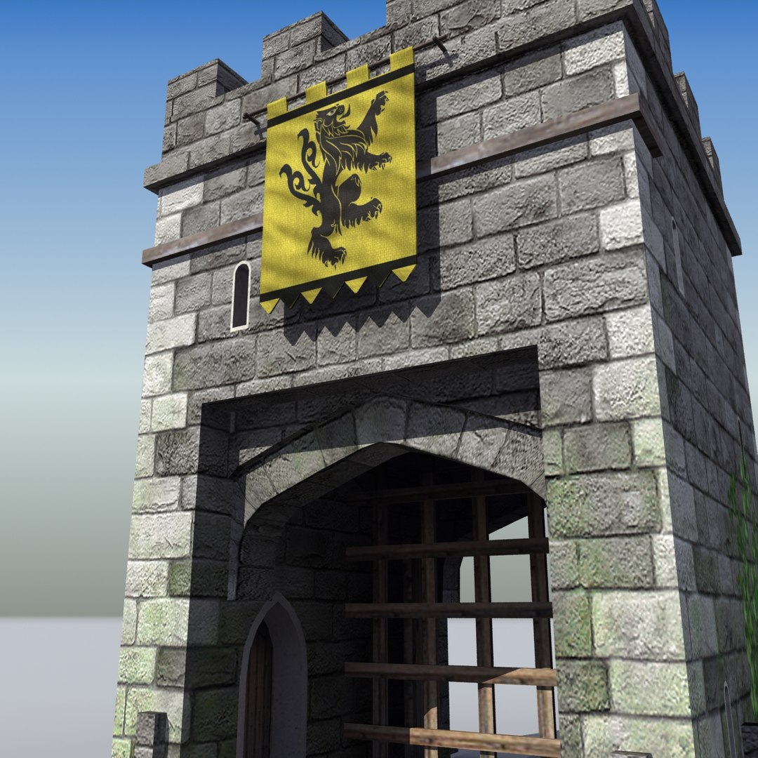 3d Medieval Castle Gatehouse Model