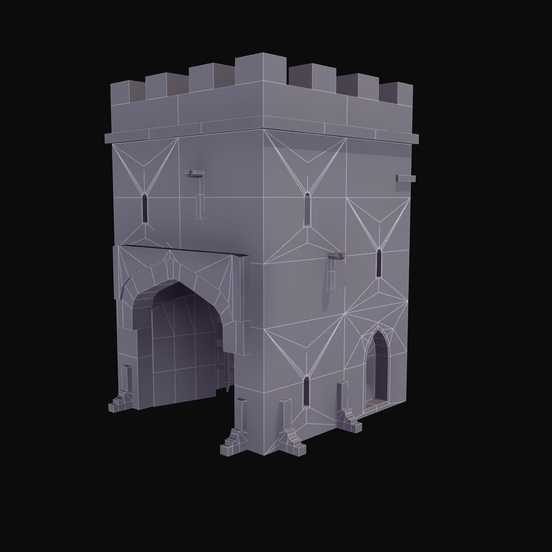 3d Medieval Castle Gatehouse Model
