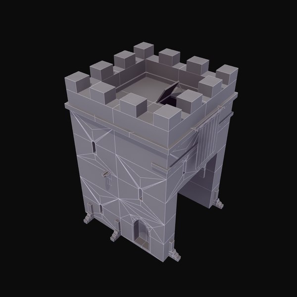 3d medieval castle gatehouse model