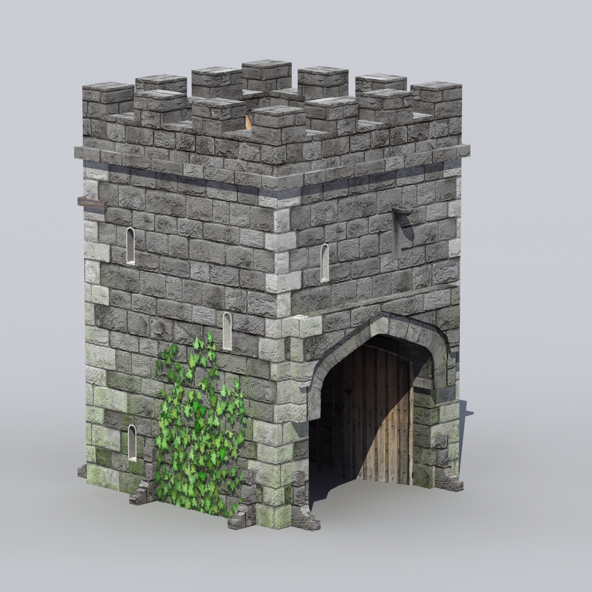 3d medieval castle gatehouse model
