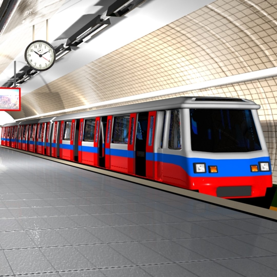 Cartoon Subway Station 3d Model