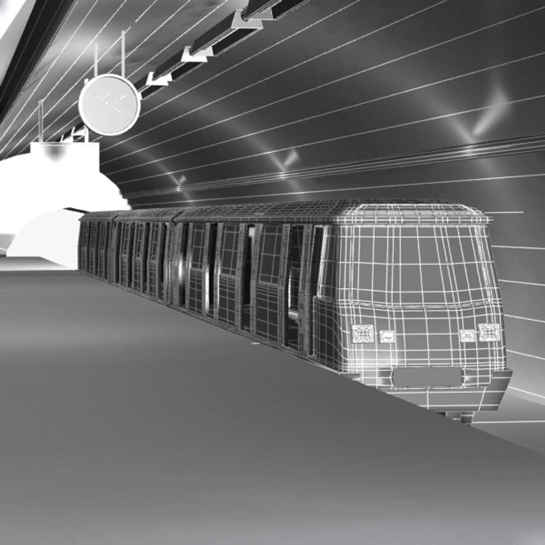 Cartoon Subway Station 3d Model