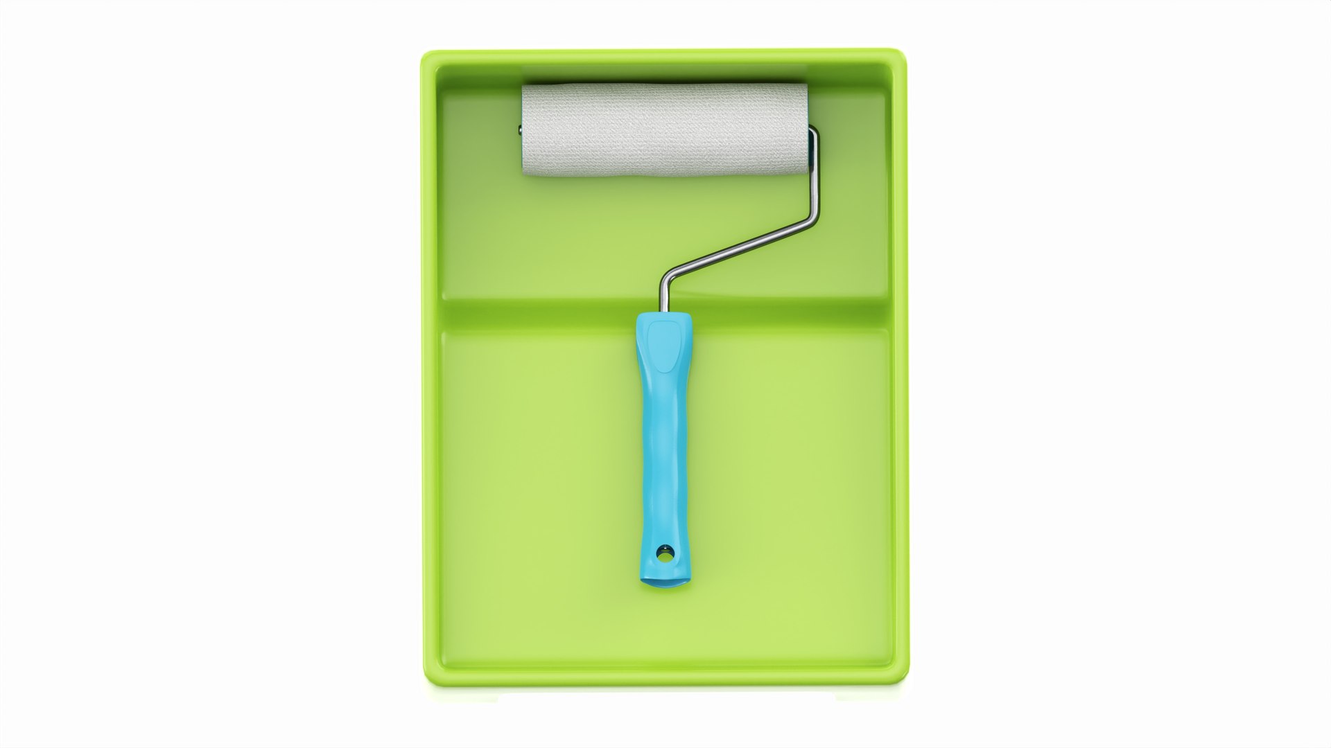 3D Paint roller with tray 02 model - TurboSquid 2183679