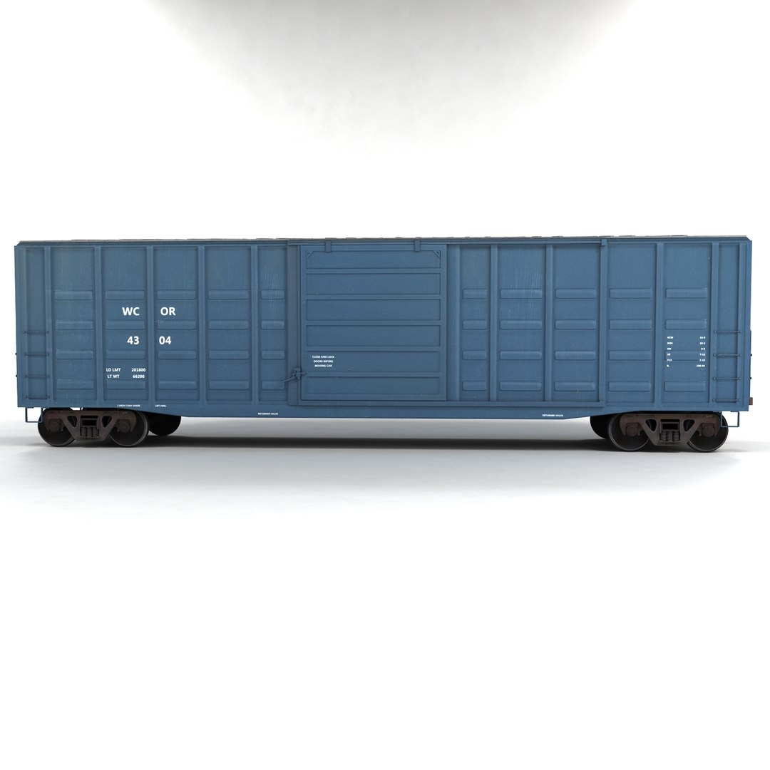 3d Freight Boxcar