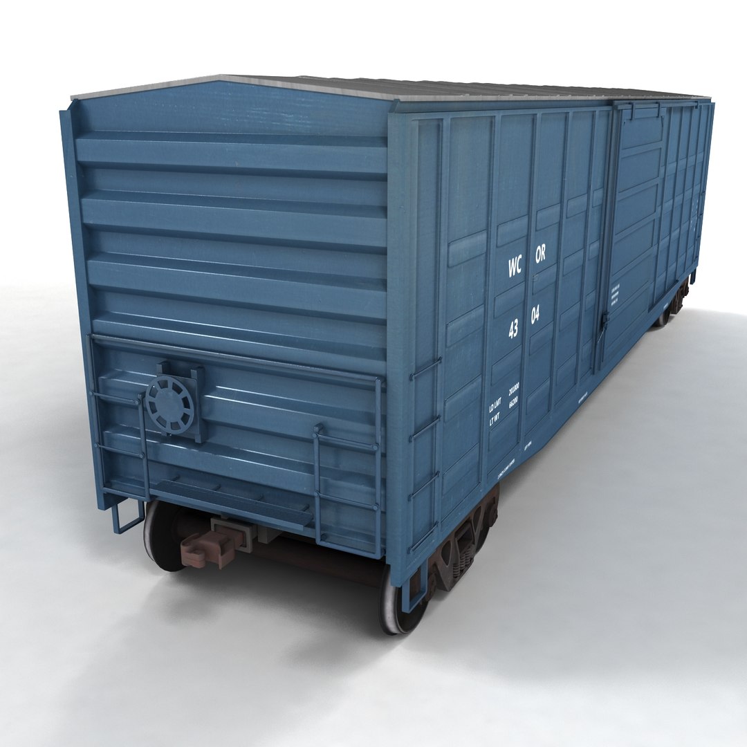 3d Freight Boxcar